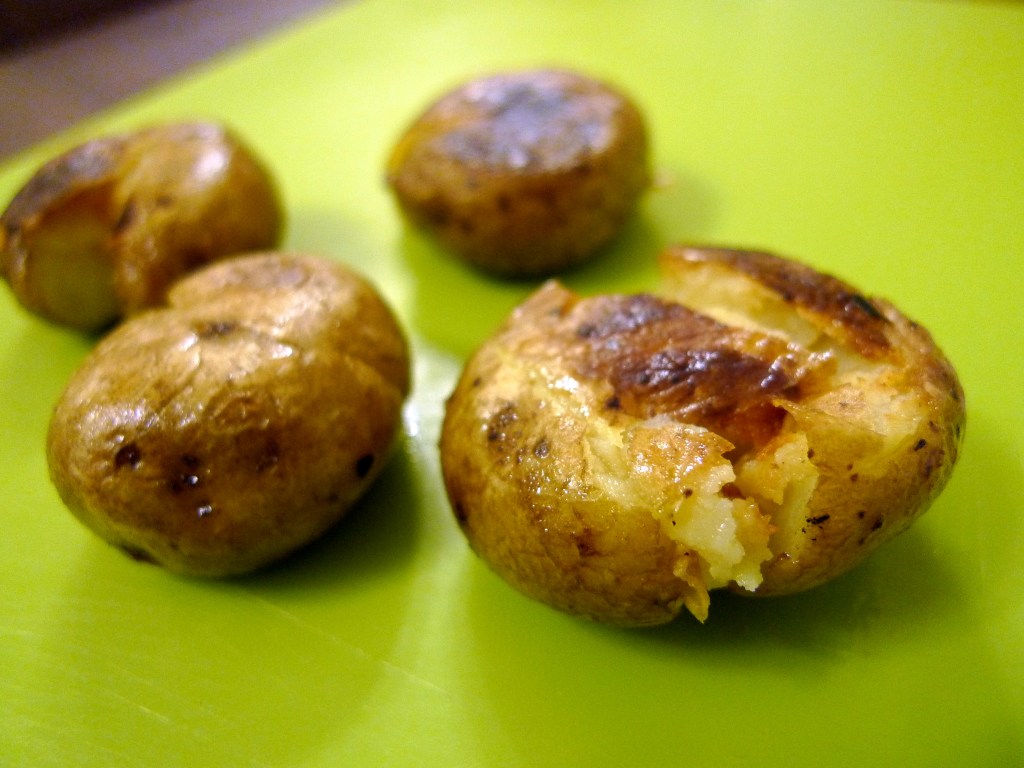 Crisped Roasted Mini Potatoes | food comas
